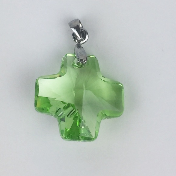Faith | Jewelry | Green Crystal Cross Pendant Adds Sparkle To Faith ...